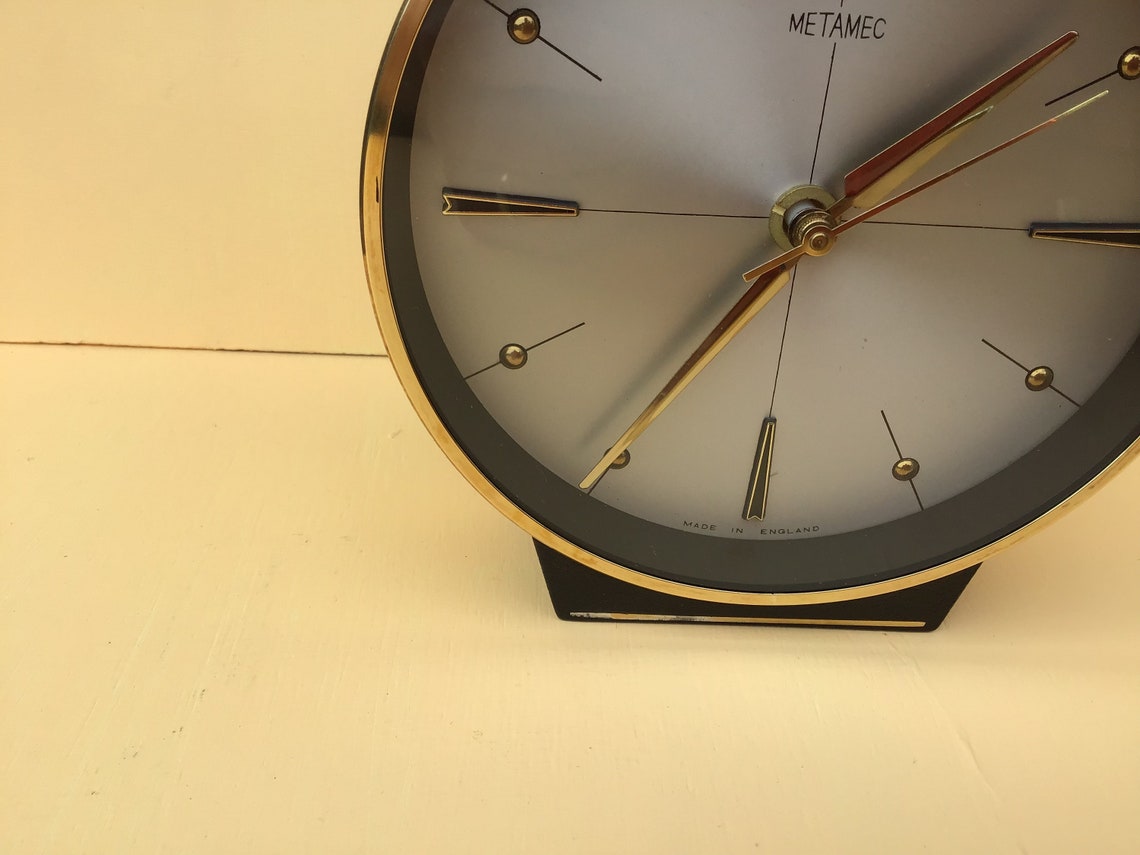 Metamec Vintage Clock Recycled Battery Mantle Shelf Clock - Etsy