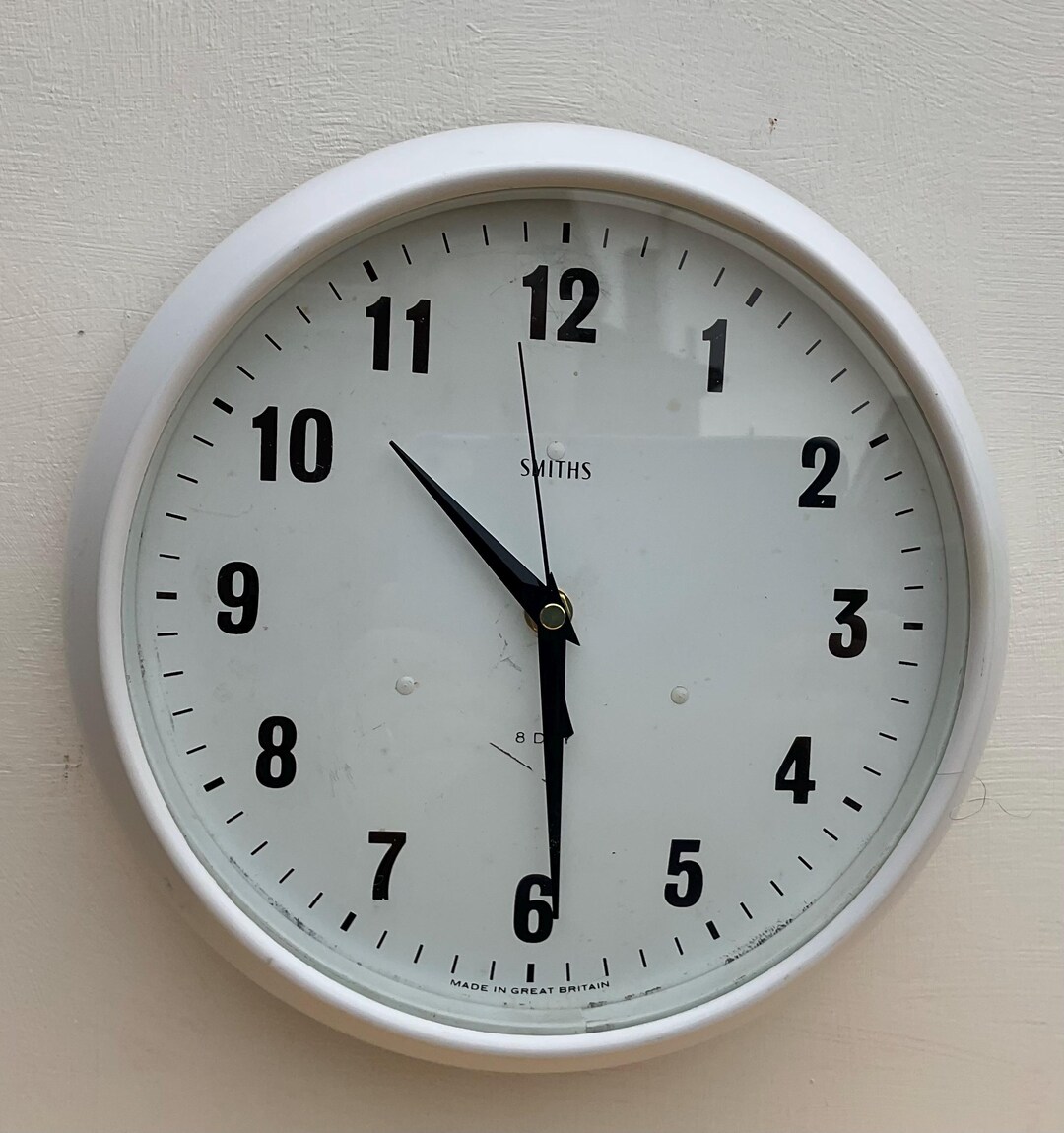 Smiths 11" Large White Wall Clock Smiths - Etsy
