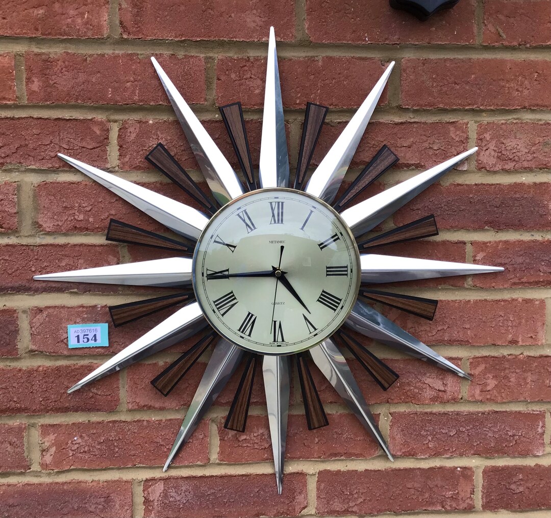 Metamec Starburst Clock (154) - Vintage Sunray Clock - Etsy