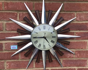 Metamec Starburst Clock (192) - Vintage Sunray Clock - Etsy
