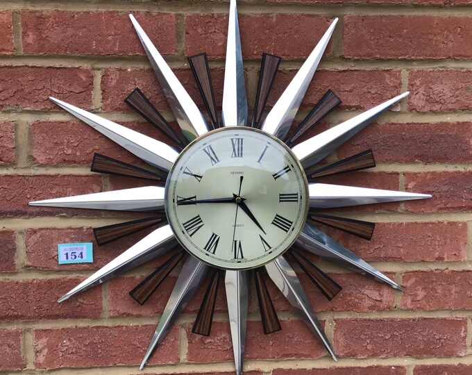 Metamec Starburst Clock (154) - Vintage Sunray Clock - Etsy