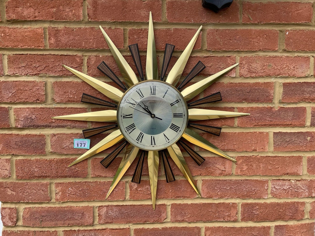 Metamec Starburst Clock Vintage Sunray Clock - Etsy UK