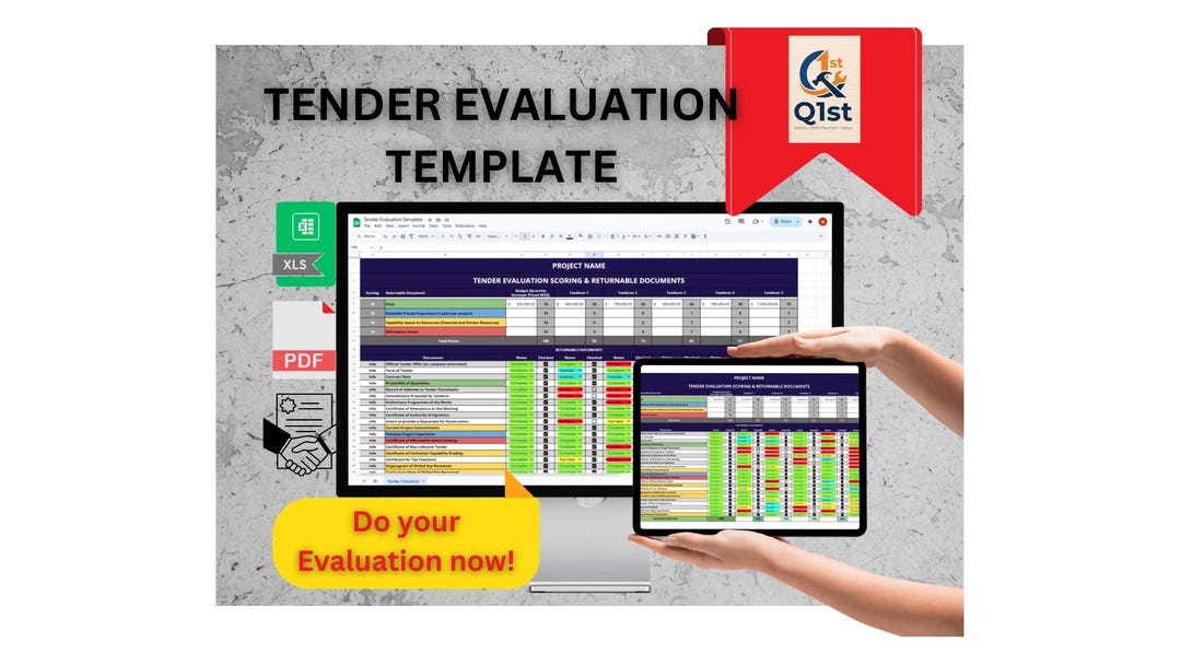 Tender Evaluation Scoring Template - Etsy UK