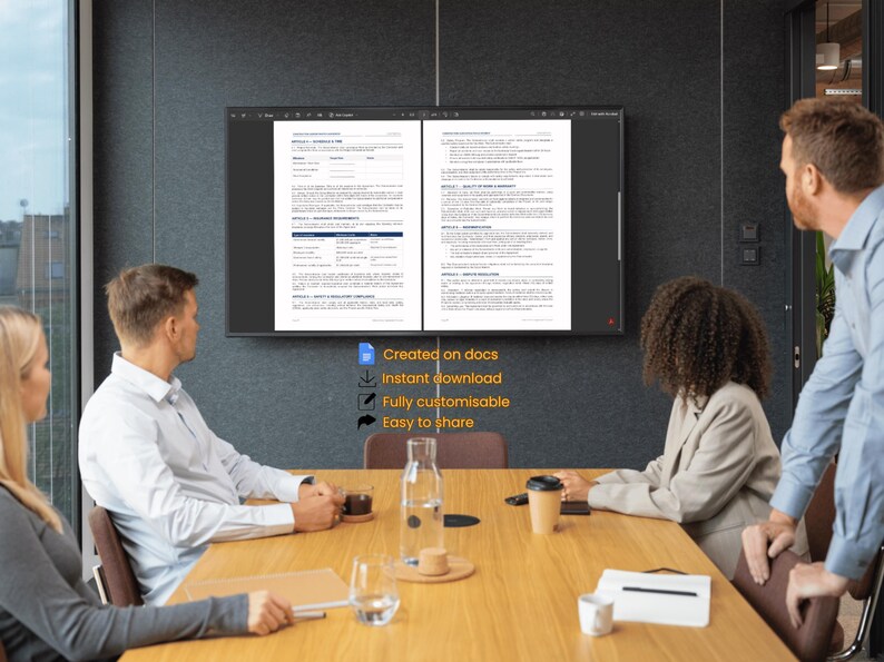 Subcontractor Agreement Template | US Construction | Editable Word Doc ...