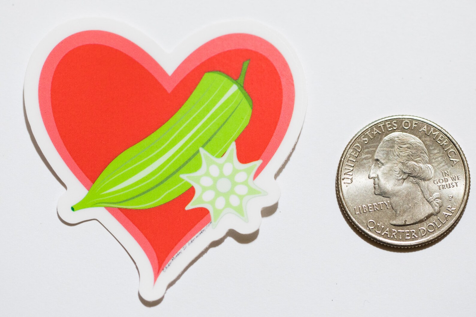 Okra Love Vinyl Sticker - Etsy
