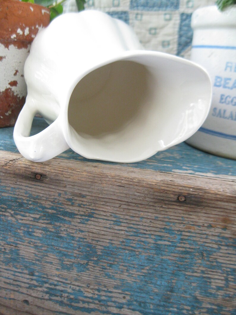 Medium Size Antique White Ironstone Wheat Pitcher Royal Staffordshire ...