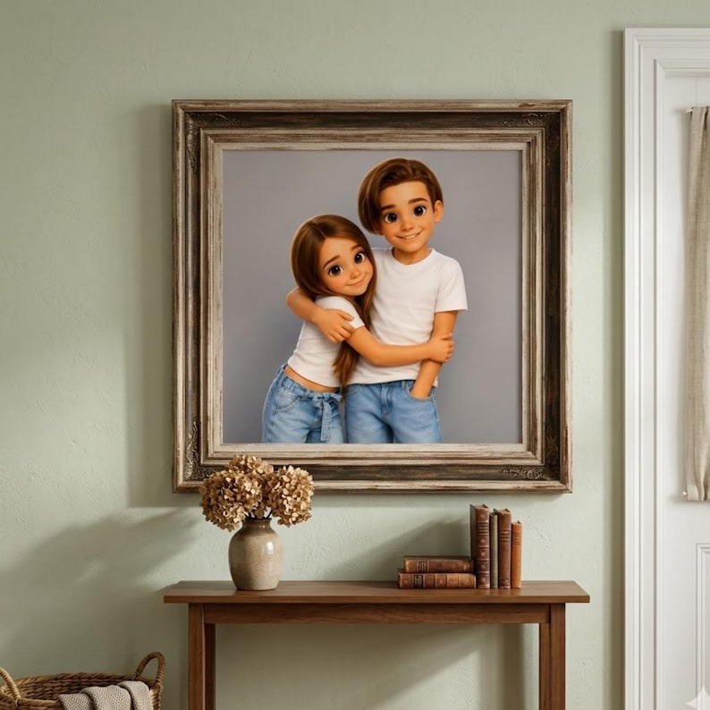 3D Cartoon Family Portrait, Personalized Animation From Photo, Custom ...