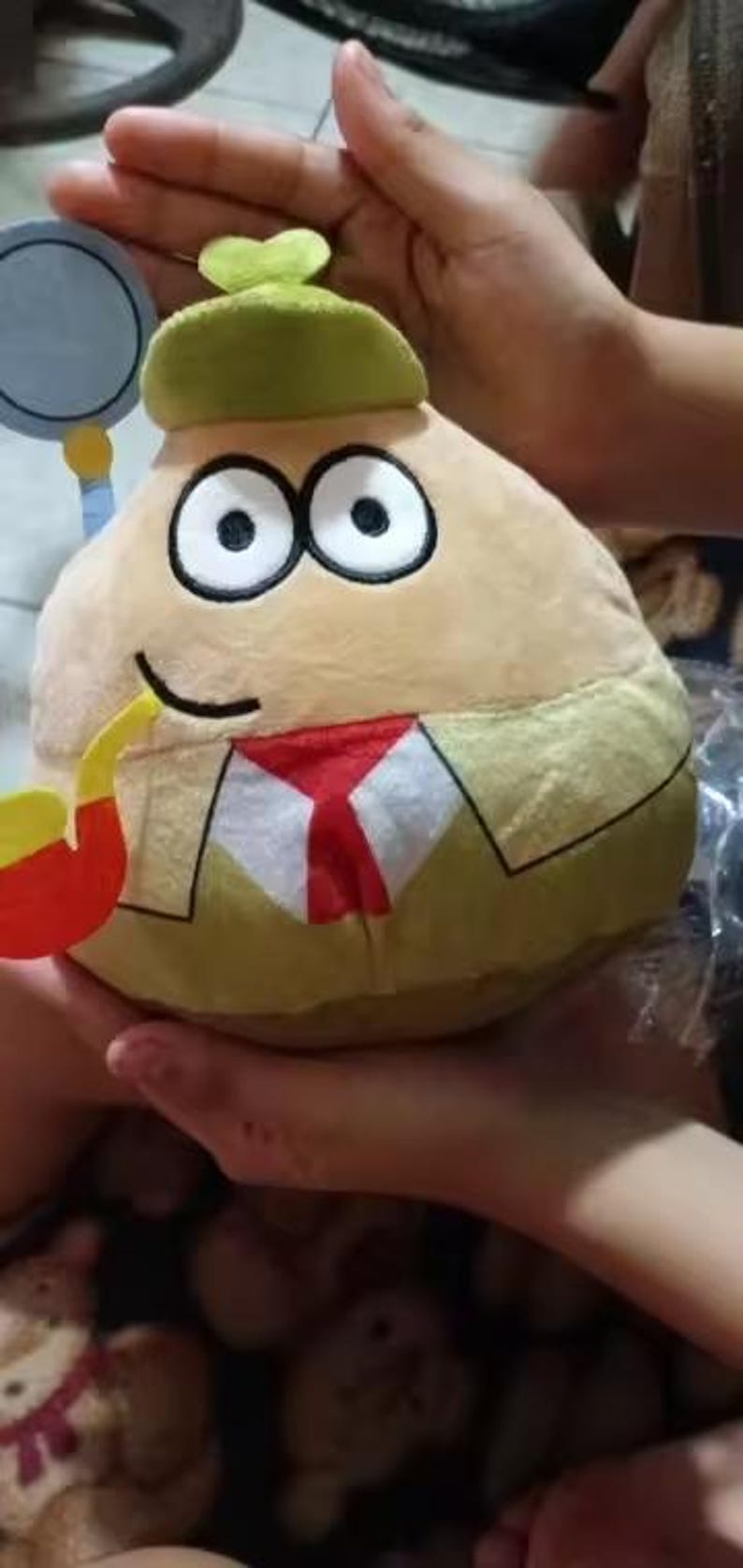 Funny Cartoon Character Plush Toy | Cute Round Stuffed Doll With Hat ...
