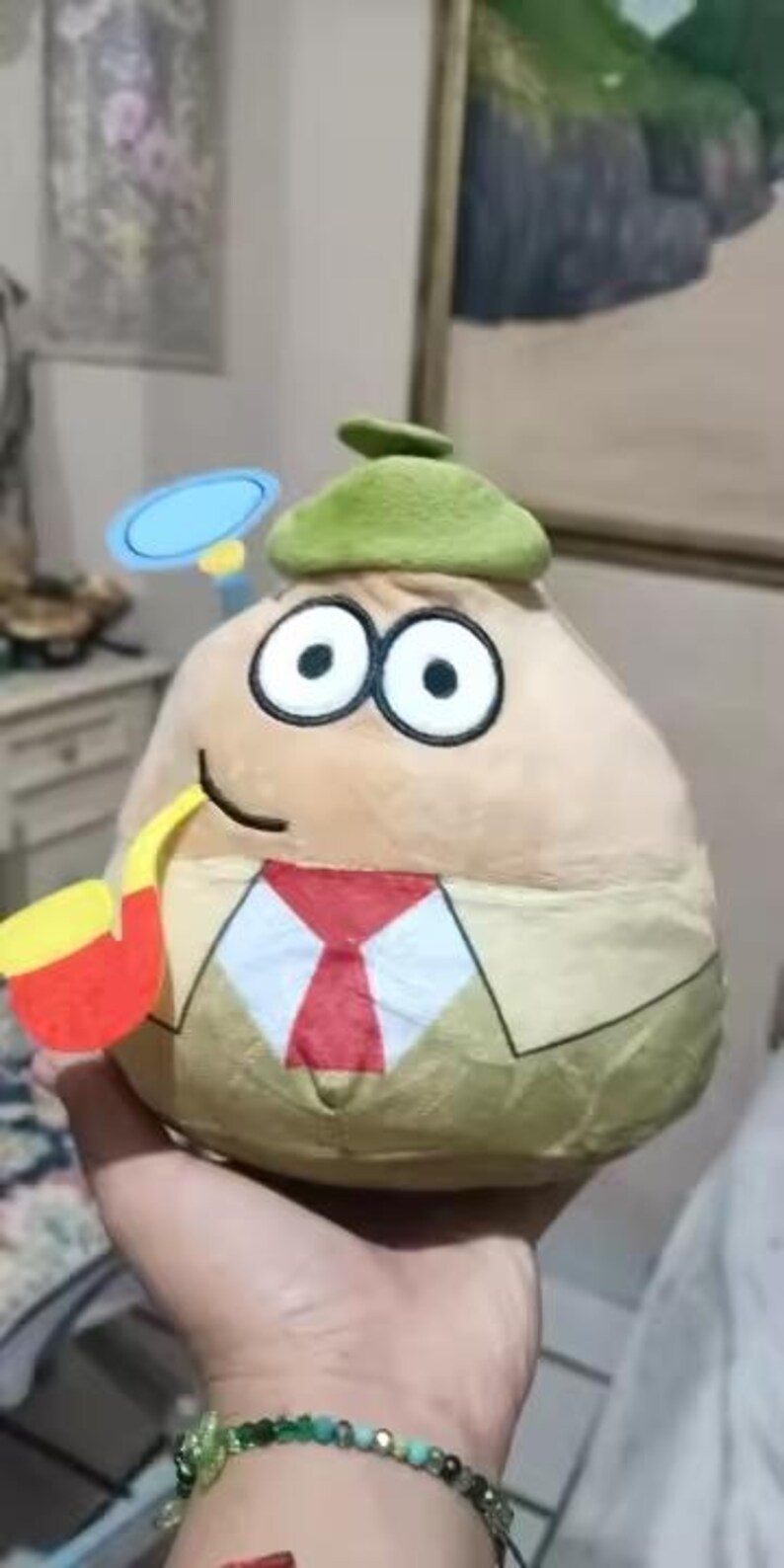 Funny Cartoon Character Plush Toy | Cute Round Stuffed Doll With Hat ...