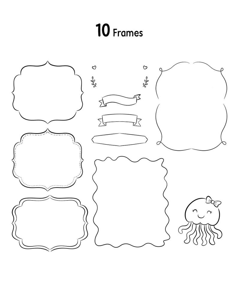 Hand-drawn Under the Sea Doodle Clipart, Ocean Animals SVG PNG AI (76 ...