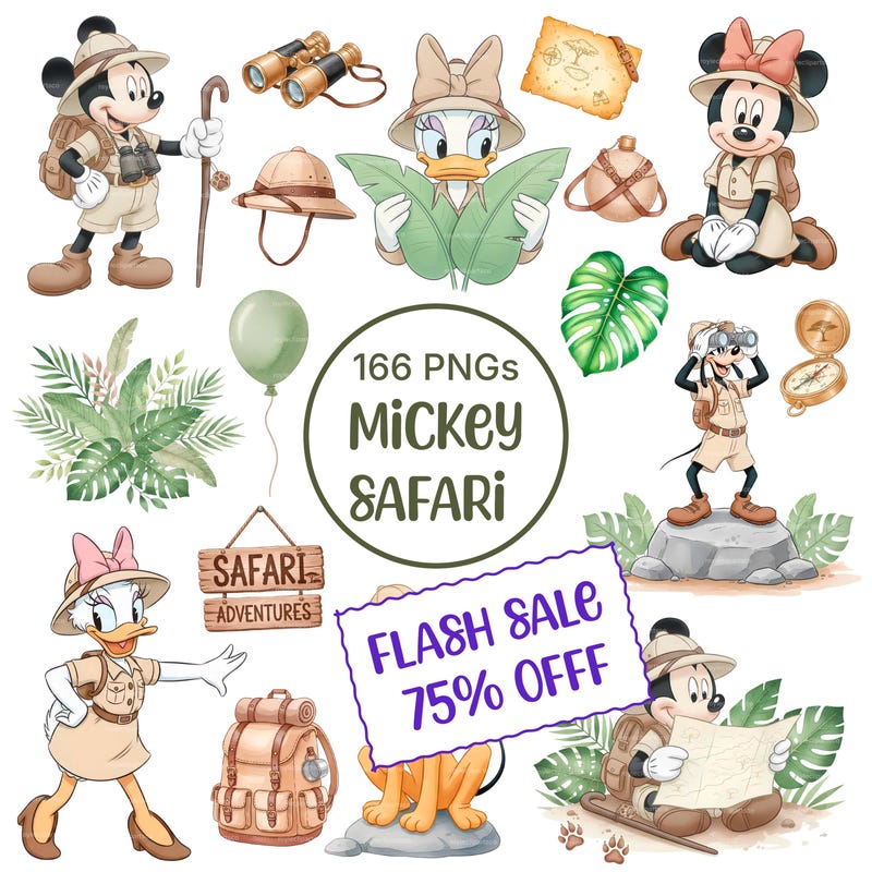 Jungle Mickey Mouse Png - Etsy