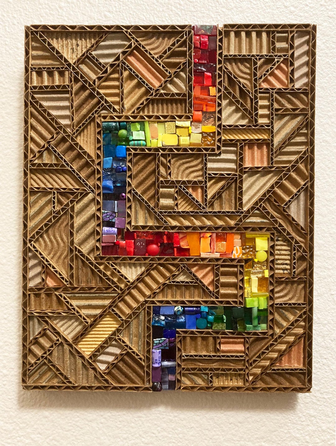 Double Rainbow: Unique Contemporary Wall Art - Etsy