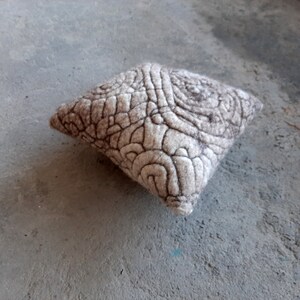 The Song of Hemispheres - Felt Chopper Stone Mini Pillow, Fiber Art ...