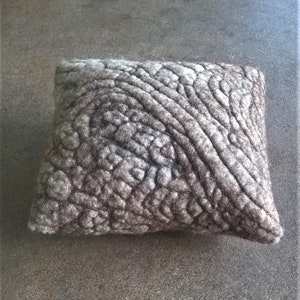 The Song of Hemispheres - Felt Chopper Stone Mini Pillow, Fiber Art ...