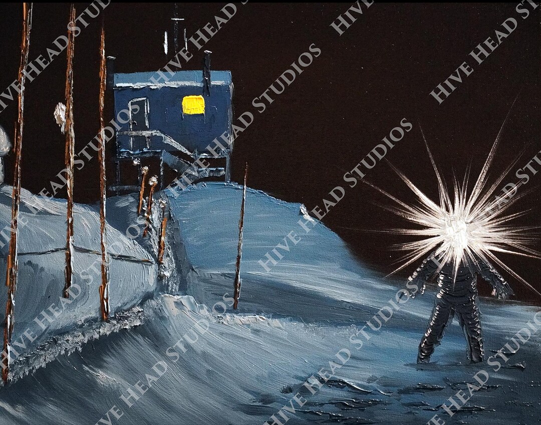 Bob Ross Inspired John Carpenter's the Thing Oil Painting Print 11x14 ...