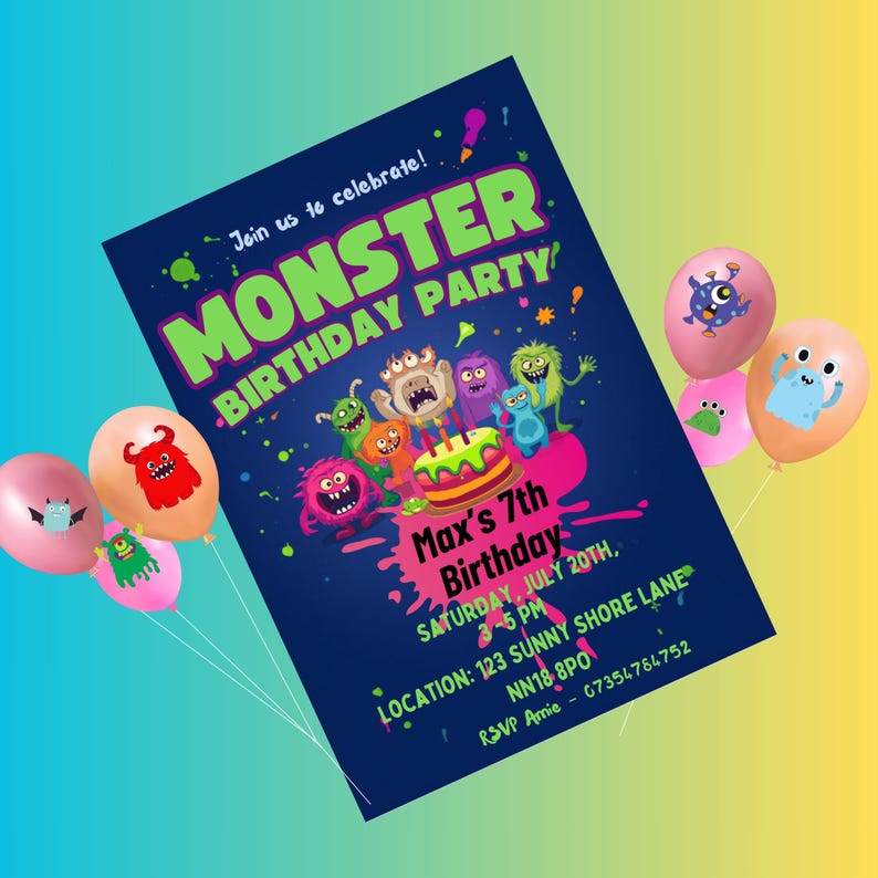 Boys' Birthday Invitation Bundle, Editable Canva Templates, 10 A6 Party ...