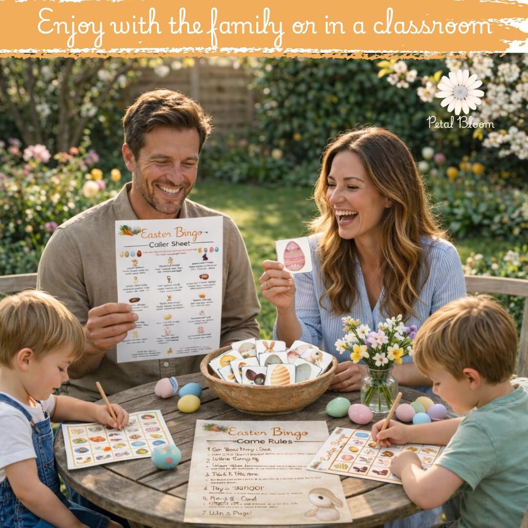 Easter Bingo Game for Kids Printable, 20 Cards, Includes Rules, Caller ...