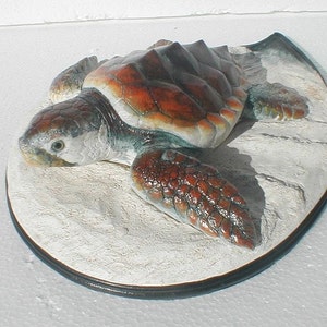 Loggerhead Sea TURTLE 12 X 4 Inches Artist Statue - Etsy