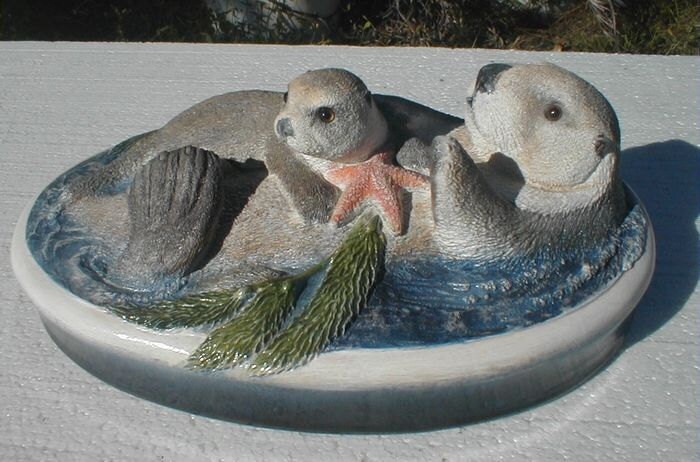Sea OTTERS Marine Animal Sculpture Art 12 X 4 In - Etsy