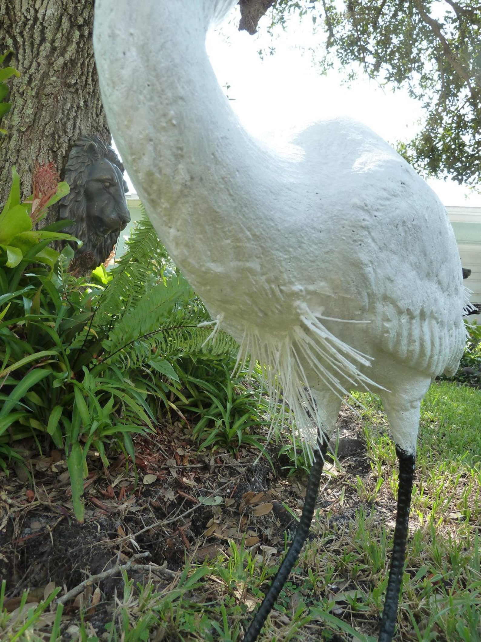 Snowy Egret With Plumage Statue 29 In. Waterbird Artist | Etsy