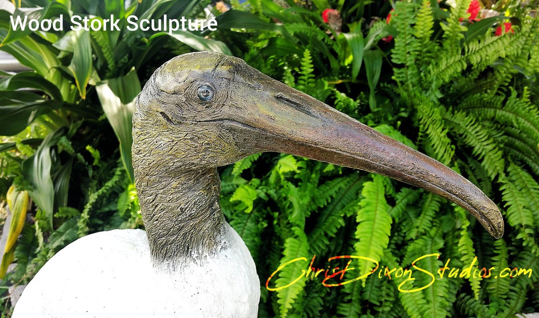 Wood Stork Statue Lifesize 32 In. Sculpture - Etsy