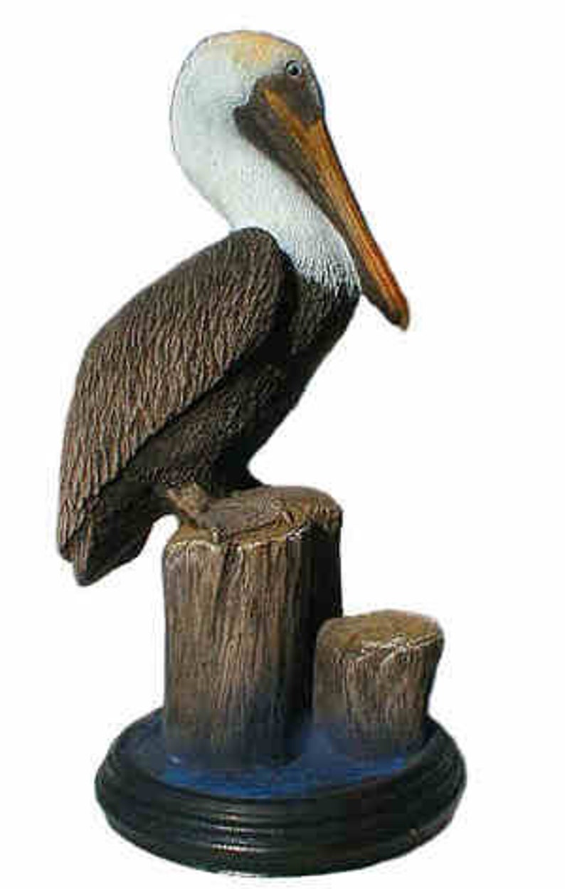 Small Brown Pelican Sculpture 5x9 Inches Tall - Etsy