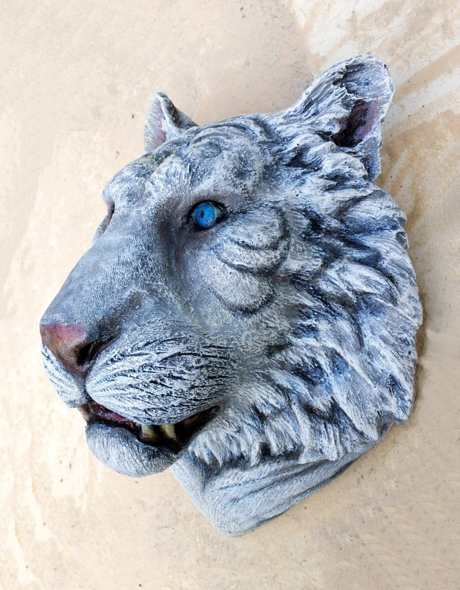 Big Lifesized Tiger Head Statue Wall Artist Sculpture - Etsy