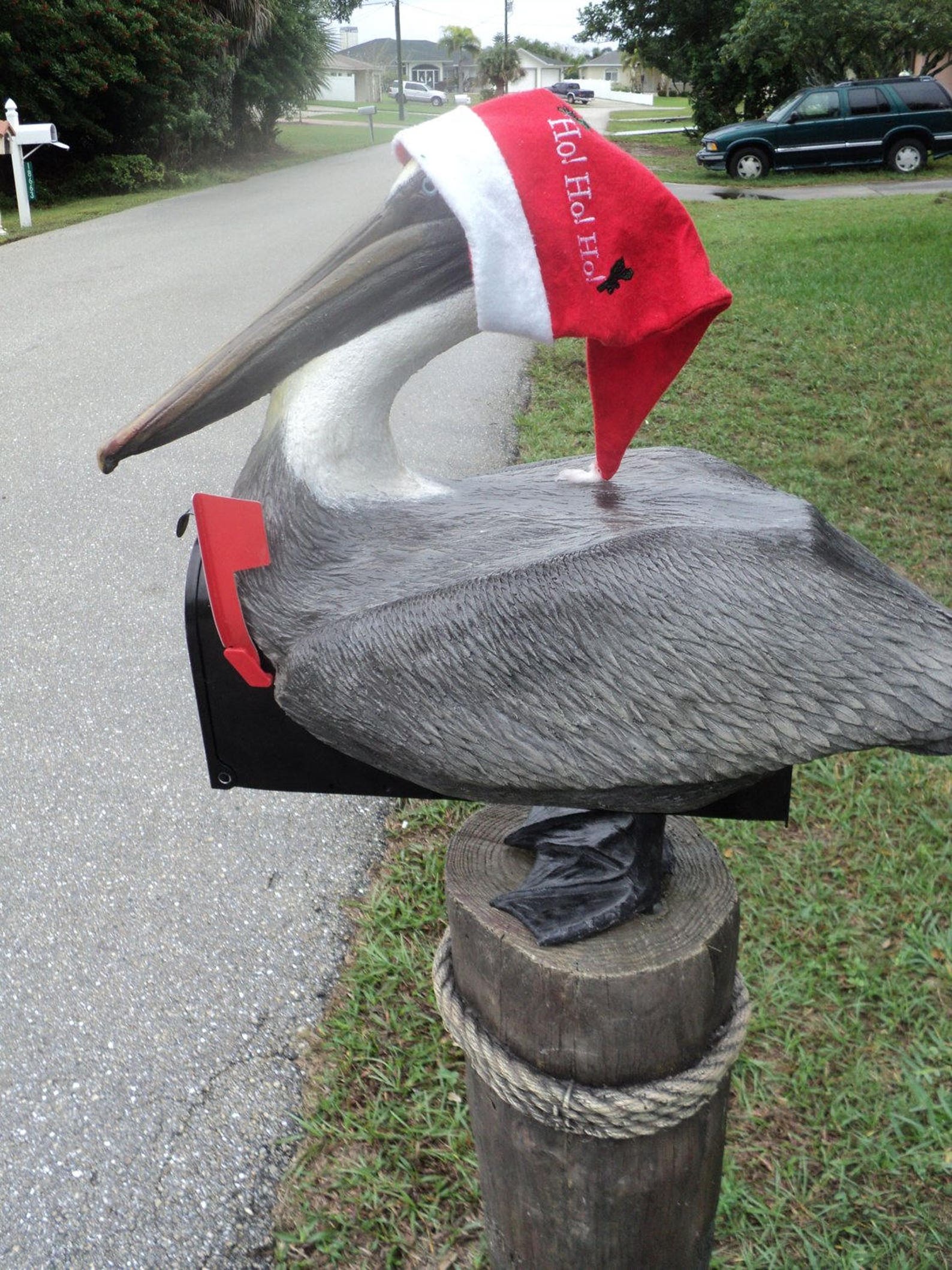 Pelican Mailbox With Post and Feet! Sculpture Artist Statue - Etsy