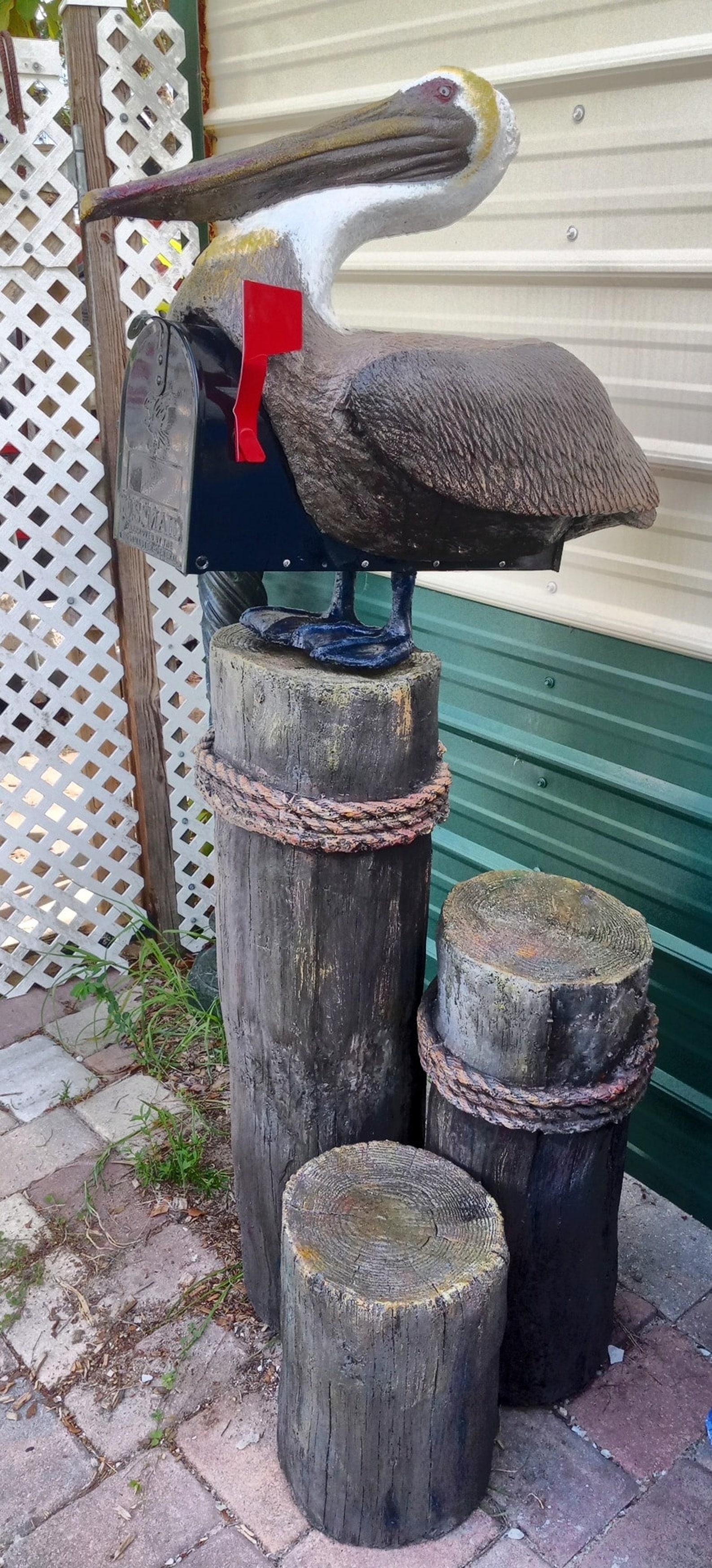 Very Nice Cast Triple Piling Posts for Your Pelican Mailbox, Sculptures ...