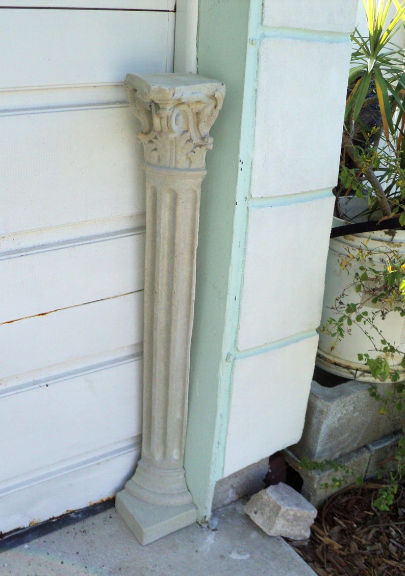 Corinthian Column Pedestal with Capital and Base : width 11 | Etsy
