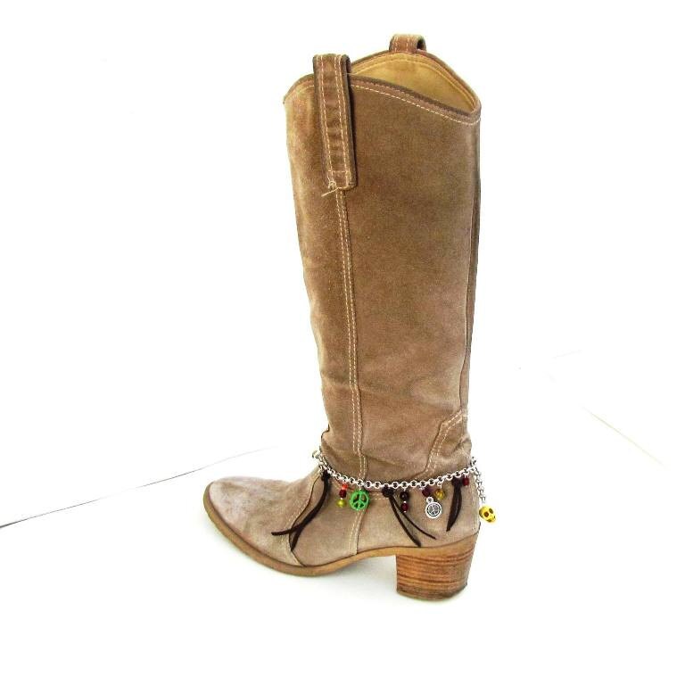 Cowgirl Boot Jewelry, Boho Boot Anklet, Ankle Bracelet, Shoe Charm ...