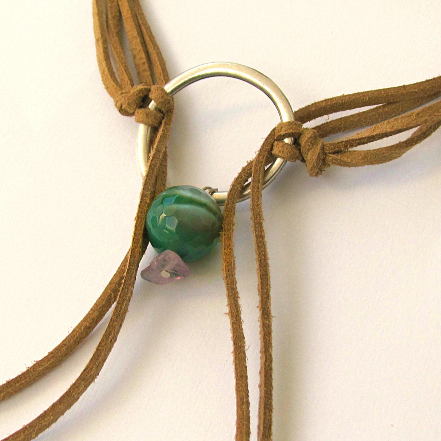 Statement Minimalist Circle Necklace Double Wrap Cord - Etsy