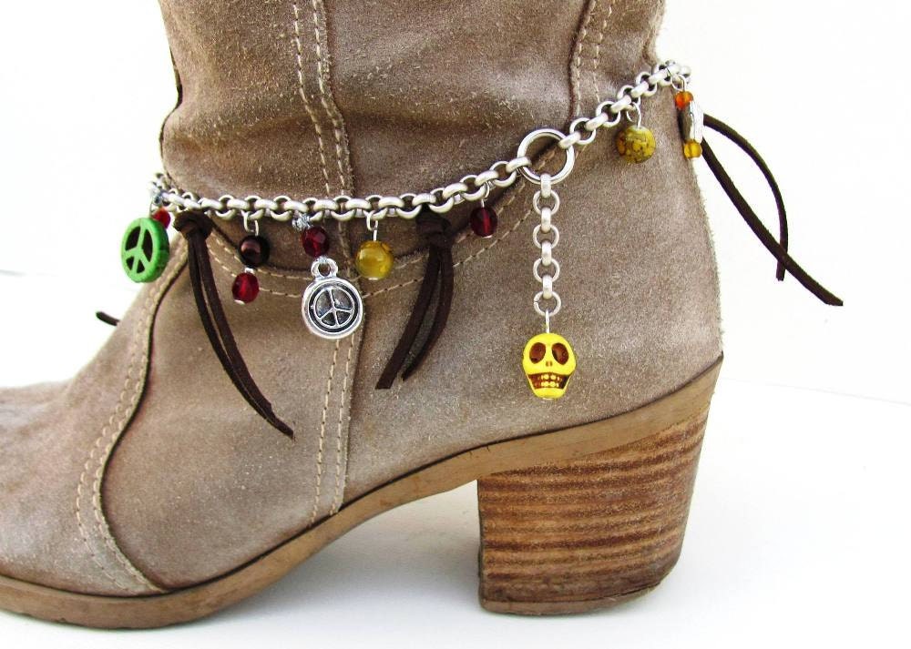 Cowgirl Boot Jewelry, Boho Boot Anklet, Ankle Bracelet, Shoe Charm ...