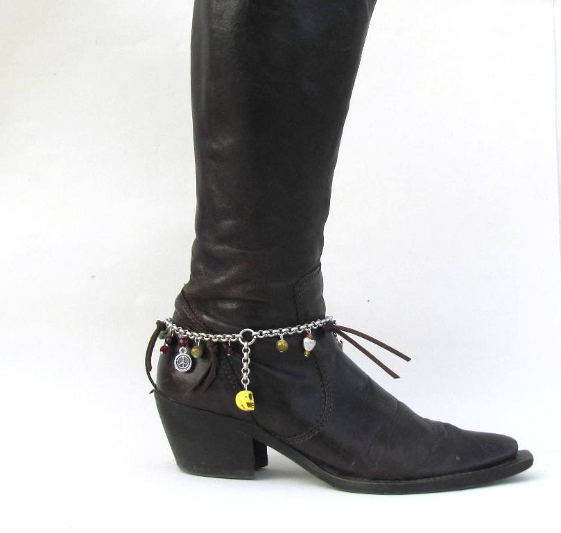 Cowgirl Boot Jewelry, Boho Boot Anklet, Ankle Bracelet, Shoe Charm ...