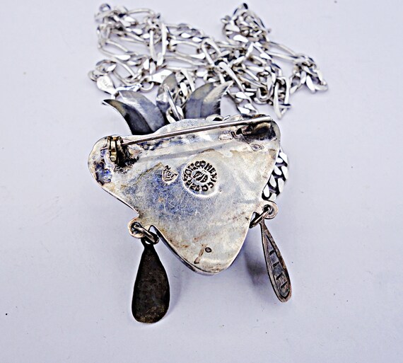 Aztec Warrior Pendant/Pin, Handmade Mexico Large Ster… - Gem
