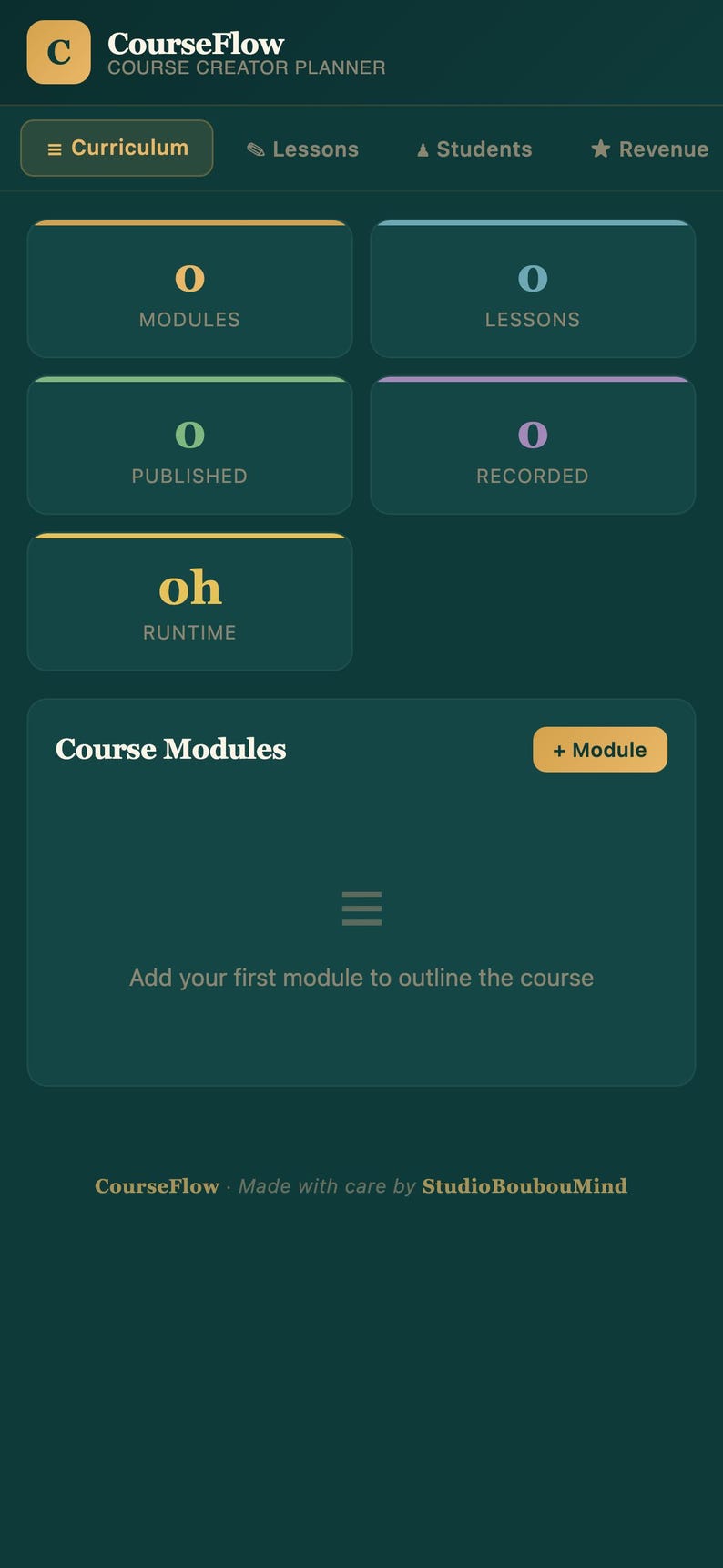 Online Course Creator Planner Curriculum Builder Student Revenue ...