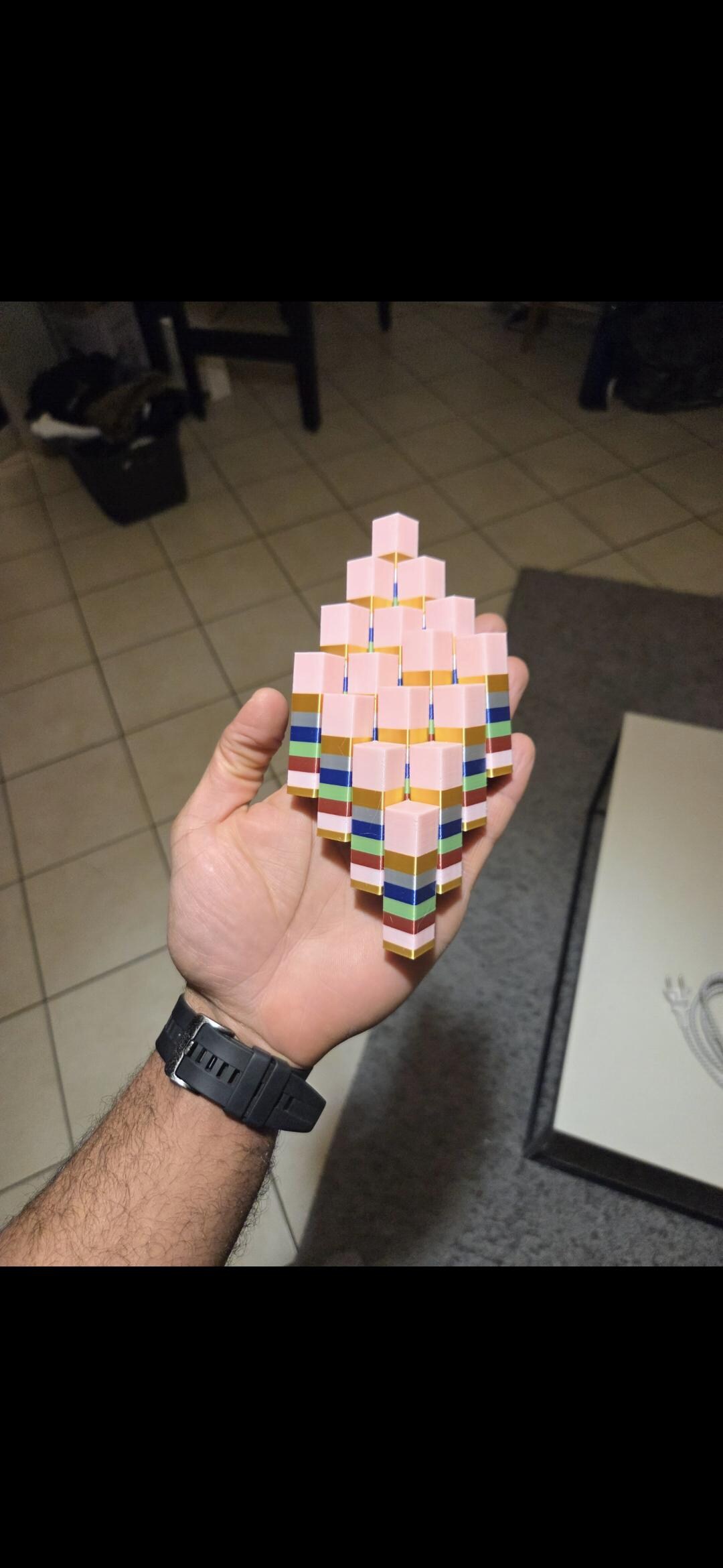 Flexi Infinity Cube – 3D Printed Articulated Cube – Desk Fidget Toy ...