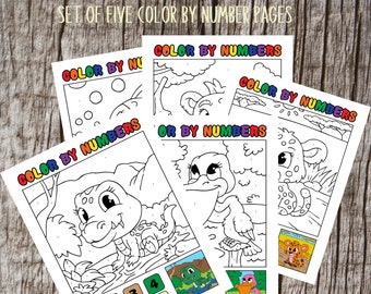 Color by Number Sea Animals for Kids Animal Coloring Sheets - Etsy