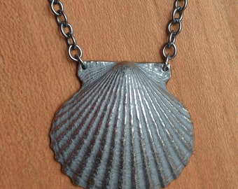 Scallop shell necklace | Etsy