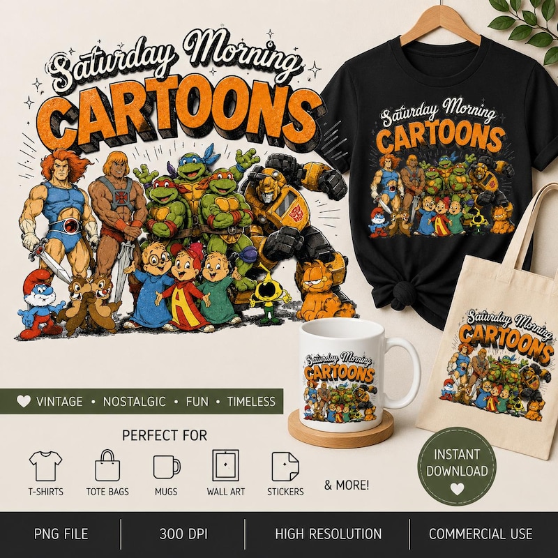 Saturday Cartoon Art - Etsy