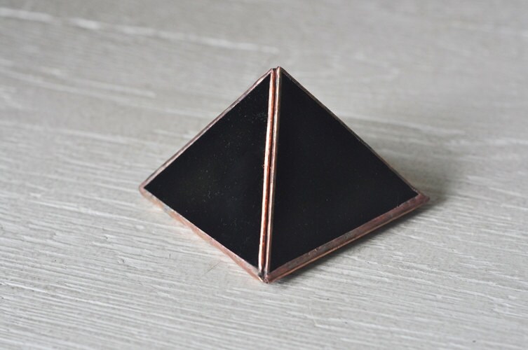 Pyramid Display Box Black Glass Pyramid Jewelry Box - Etsy