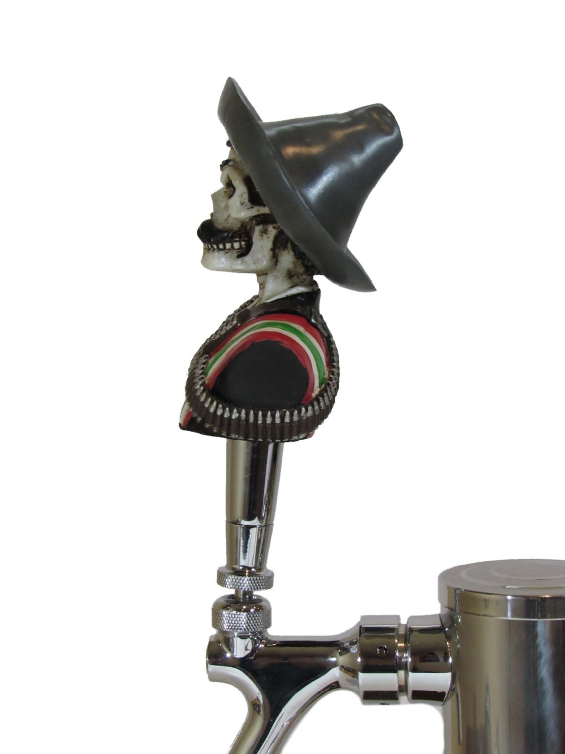 Custom Zapata Skeleton Beer Tap Handle Clear Keregator Bandit Handle ...