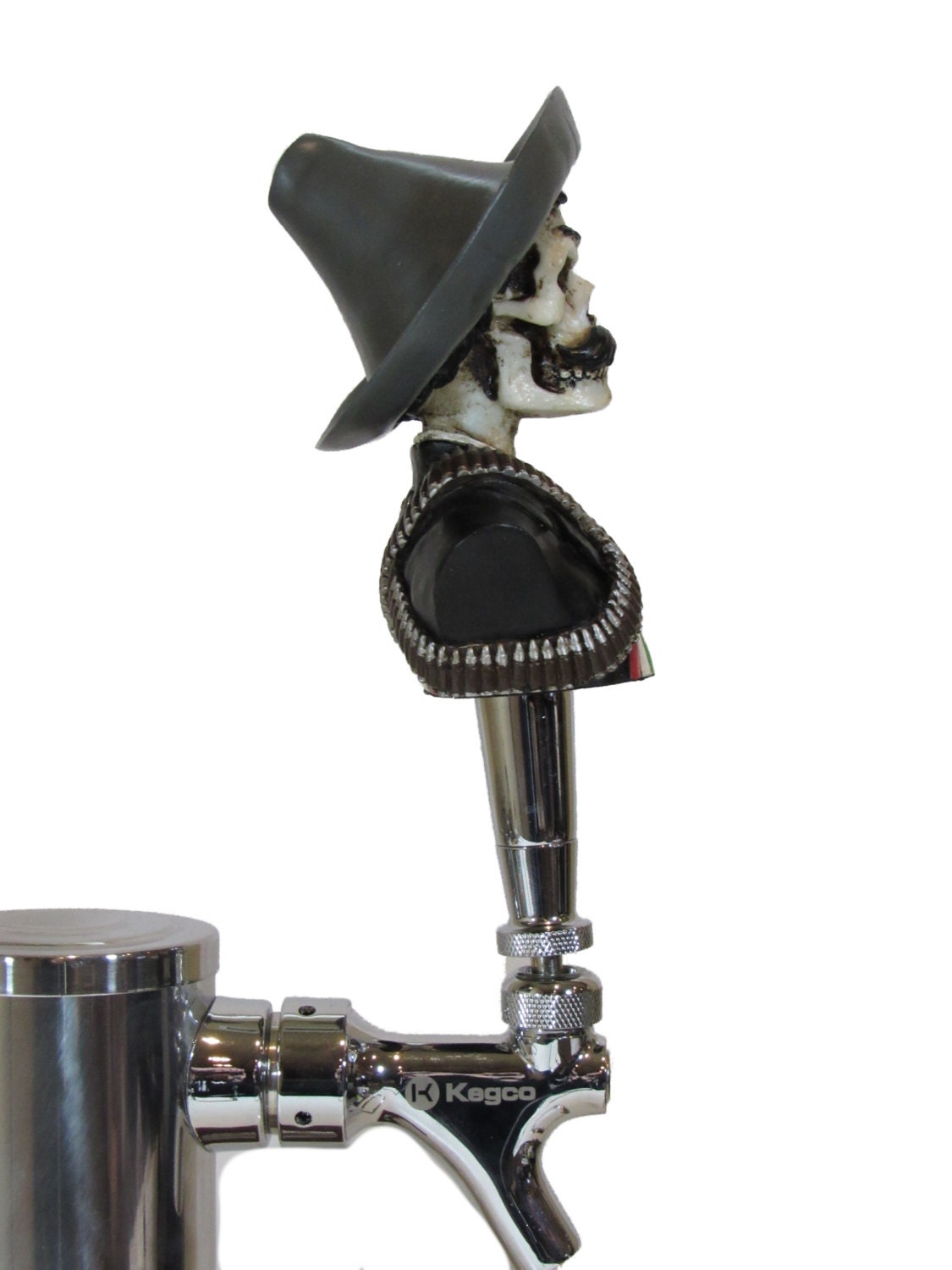 Custom Zapata Skeleton Beer Tap Handle Clear Keregator Bandit Handle ...