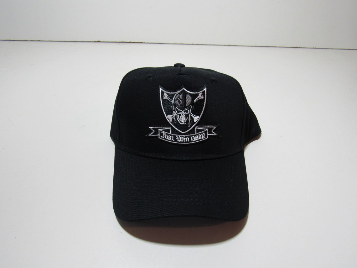 Just Win Baby Baseball Hat Cap Raiders Football Patch | Etsy