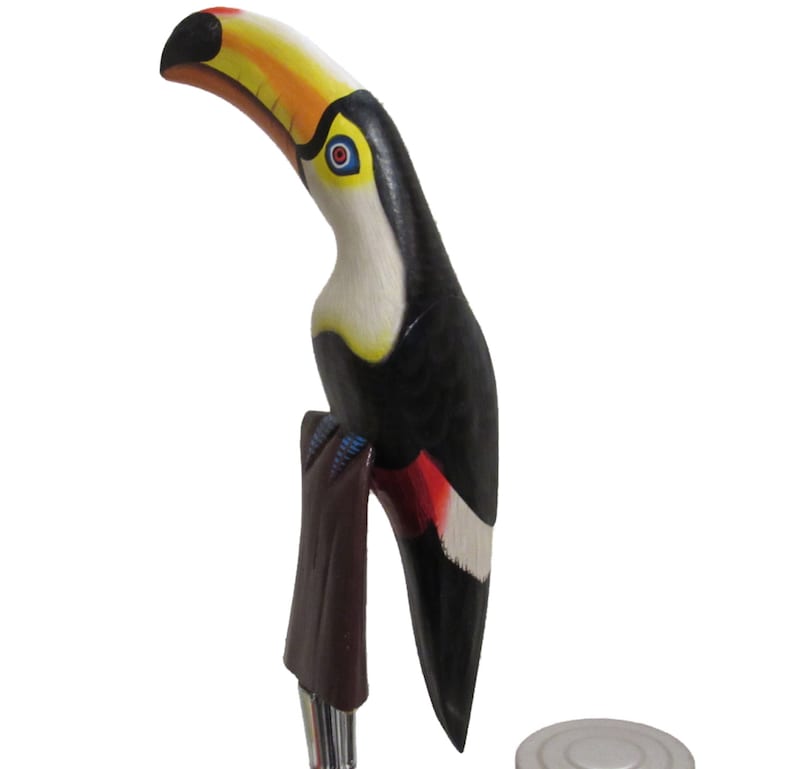 Hand Carved Wooden Toucan Beer Tap Handle Keregator Brewery | Etsy