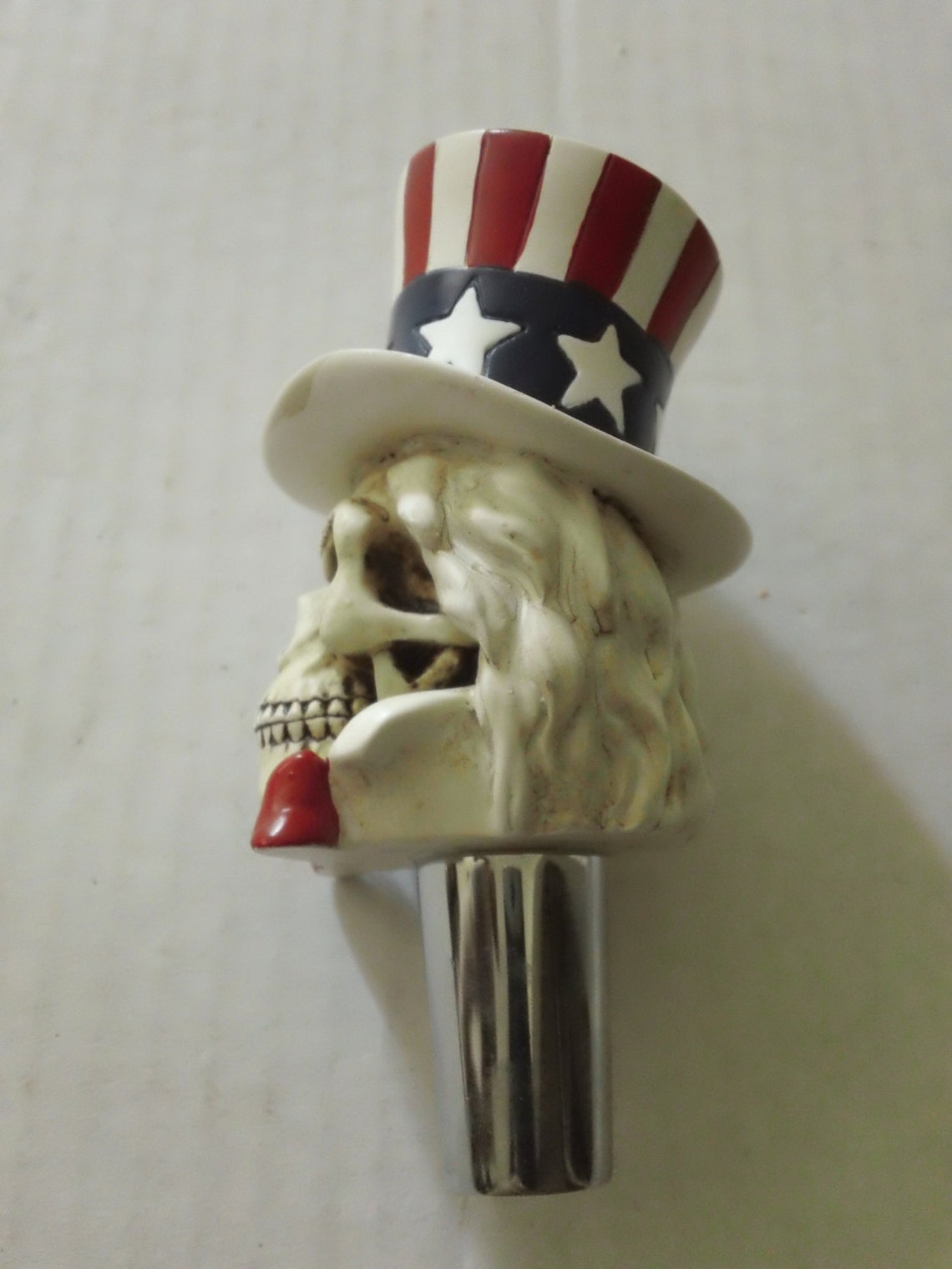 Custom Hand Made Uncle Sam Skeleton Head Skull Beer Tap Handle | Etsy