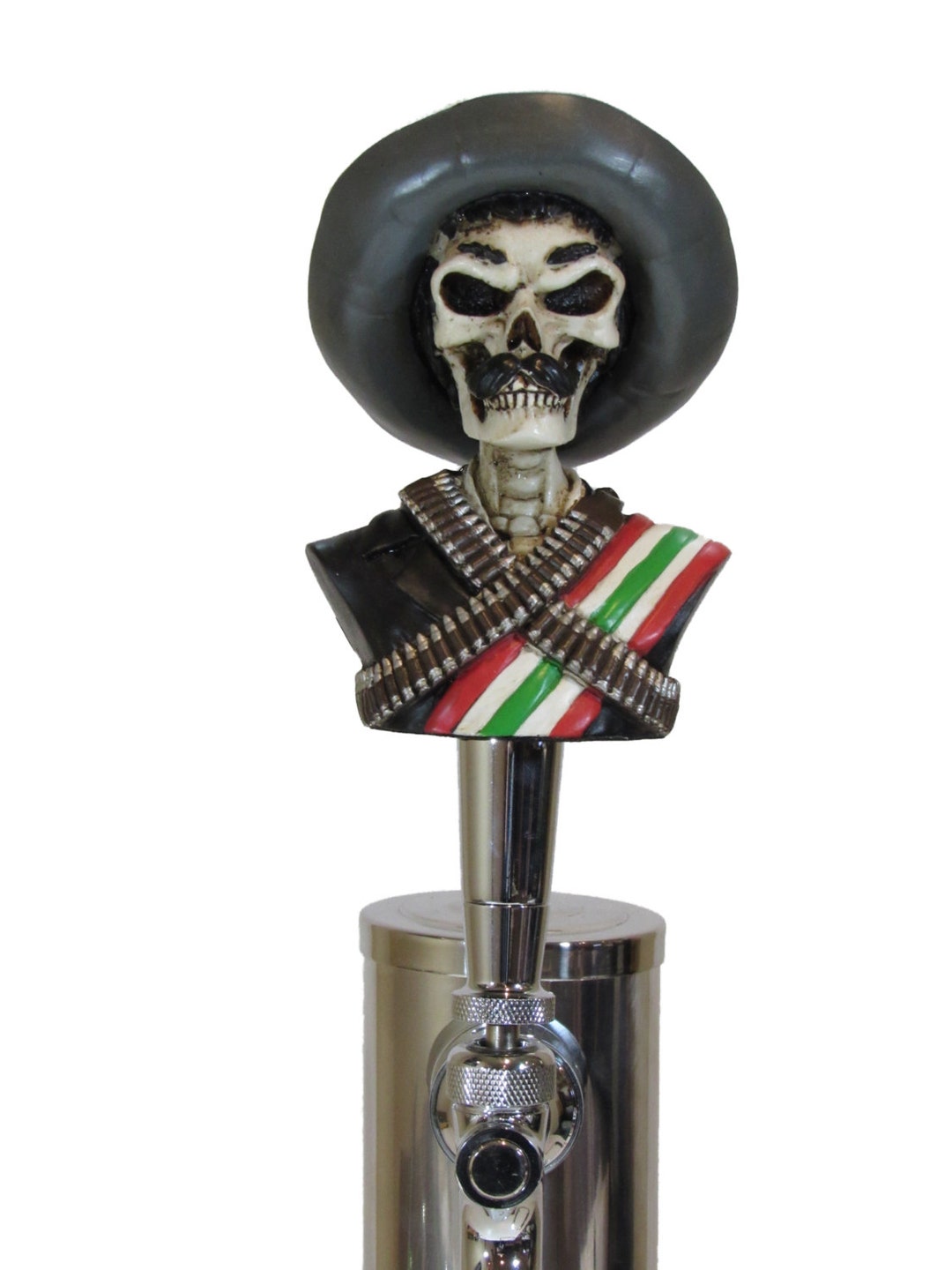 Custom Zapata Skeleton Beer Tap Handle Clear Keregator Bandit Handle ...
