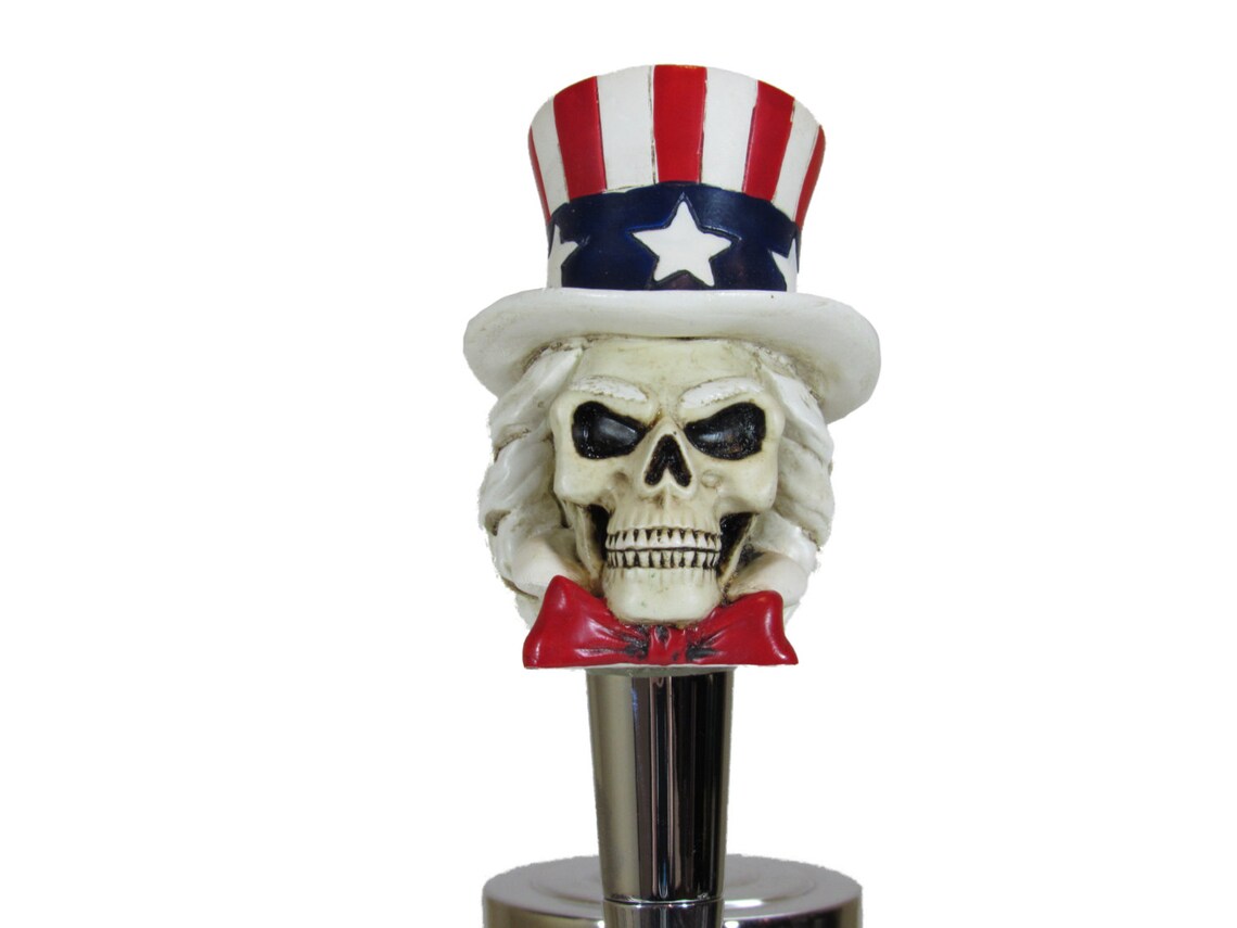 Custom Hand Made Uncle Sam Skeleton Head Skull Beer Tap Handle | Etsy