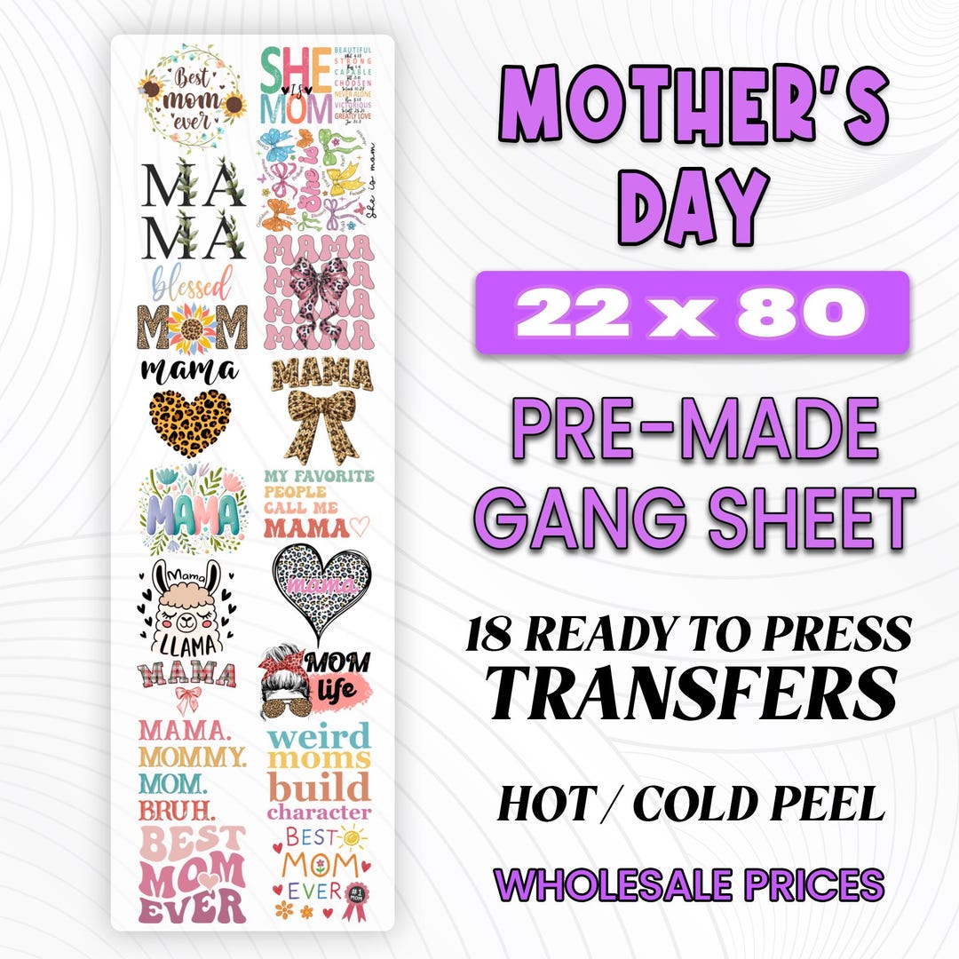 Mother's Day Premade Gang Sheet, Mama Gang Sheet, Mom Gang Sheet, Make ...