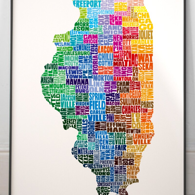 Illinois Poster - Etsy